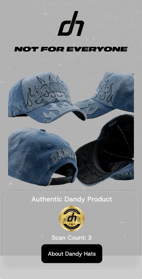 Authentic Dandy Hats Blue Flame La Denim Adjustable Baseball Cap Men ...