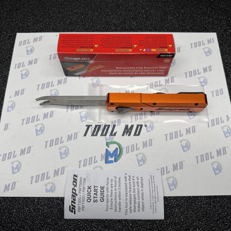 Snap-on Tools NEW ORANGE OTF Out The Front Retractable Clip Removal ...
