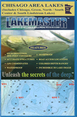 Chisago Area Lakes Chisago Co Fishing Map | eBay