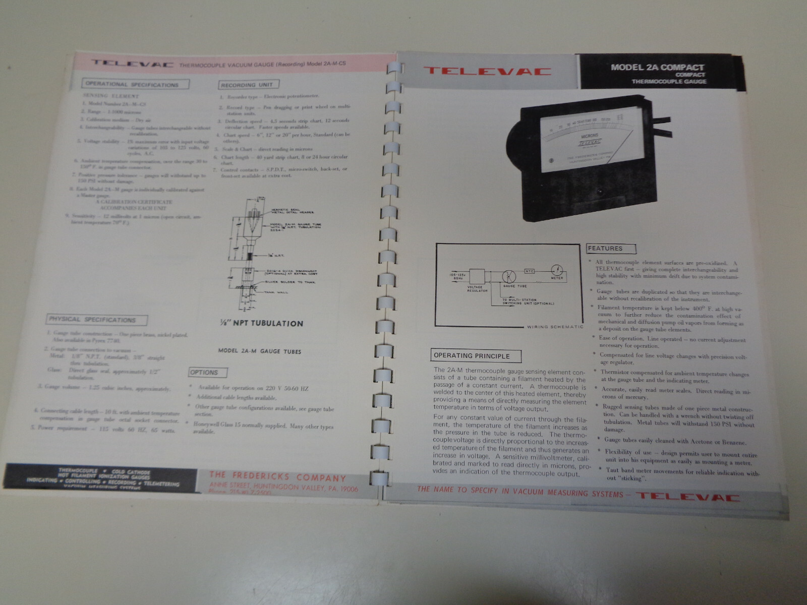 Televac Vacuum Measuring Instrumentation Catalog Brochure 1960’s | eBay