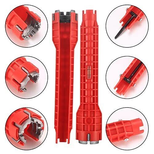 14 IN 1 Faucet Sink Wrench plumbing Tool Pipe Tap Spanner Set Bathroom ...