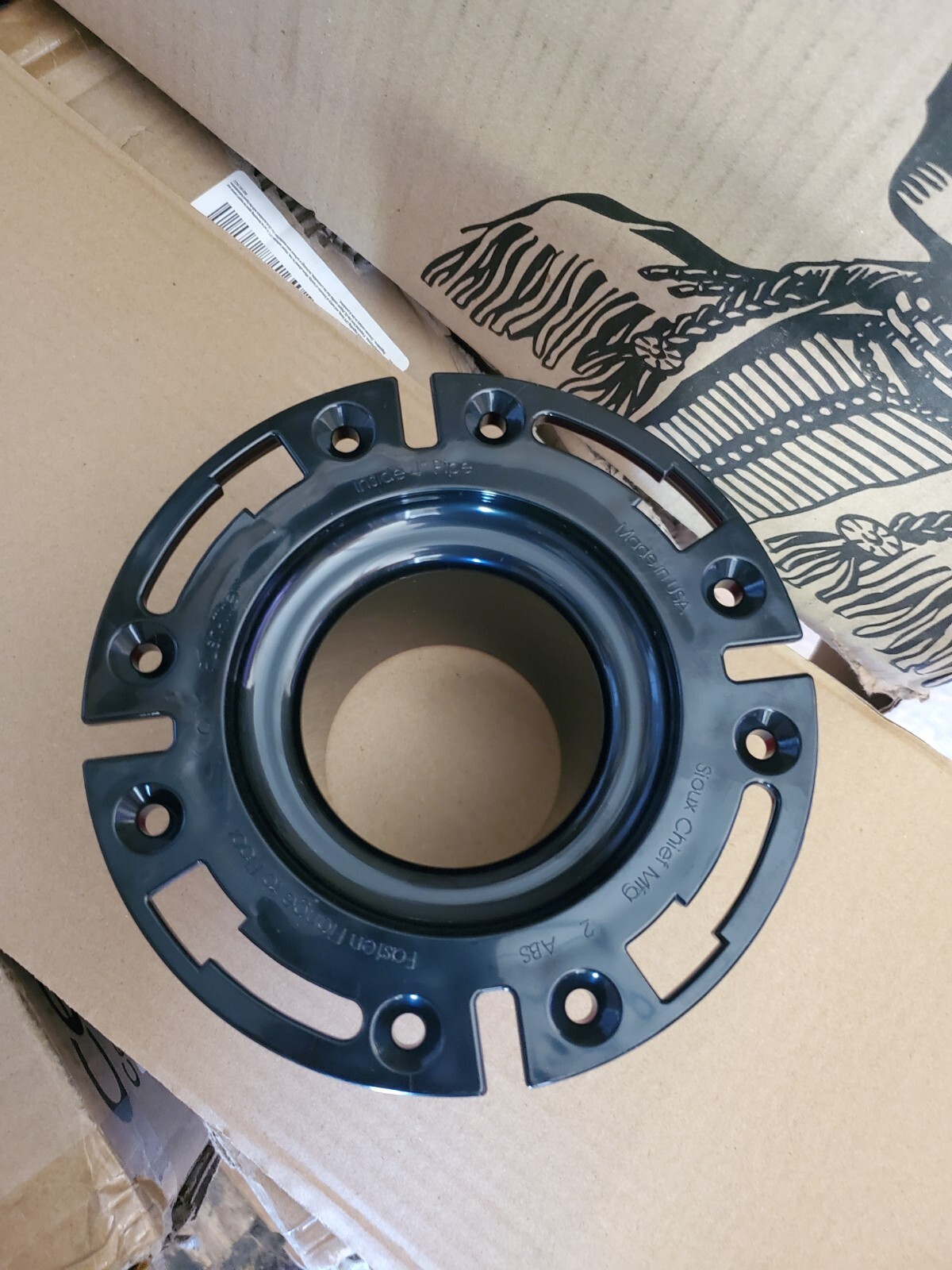 Sioux Chief 886-GA Push-Tite Closet Flange, PVC, Push Into 4" Cash Iron ...