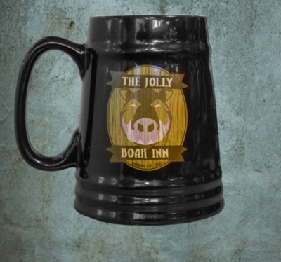 The Jolly Boar Inn Tankard Mug Ceramic Cup 650ML Figure | eBay