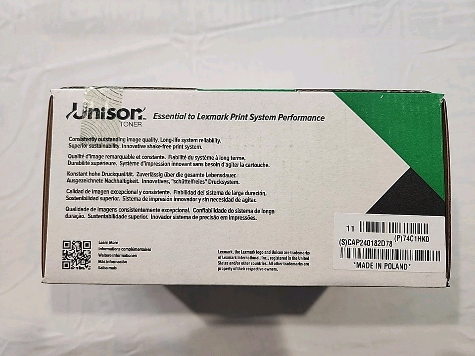 New Genuine Lexmark CS720/CS725 High Yield Black Toner Cartridge ...