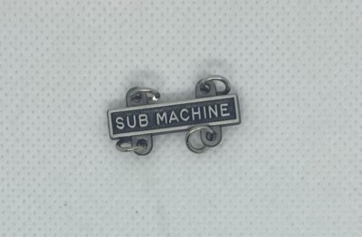 VINTAGE U. S. Army Basic Qualification Badge Sub Machine Gun Bar ...