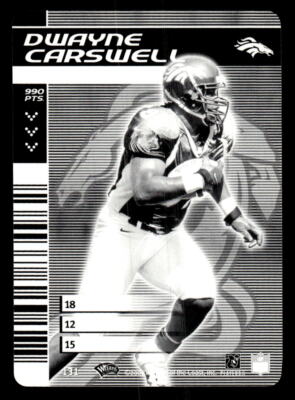 2001 NFL Showdown #131 Dwayne Carswell Monochrome | eBay