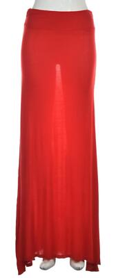 Tracie L Womens Skirt Size M Red Solid Maxi Long Rayon | eBay