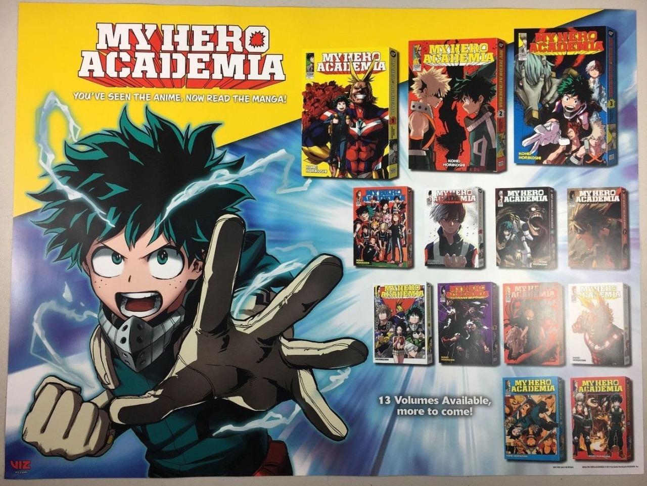 MY HERO ACADEMIA - 18"x24" D/S Original Promo TV Poster SDCC 2018 MINT ...