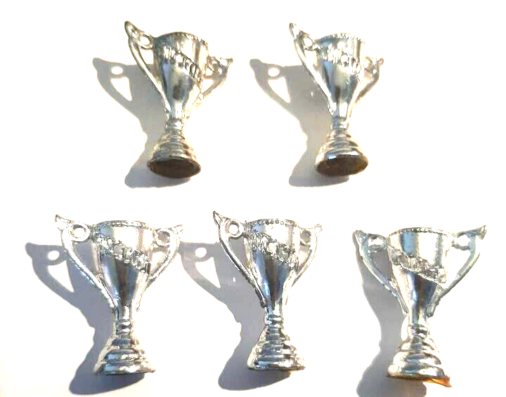 Lot of Five Silver Colored Metal Trophy pieces Decorations Figurines | eBay