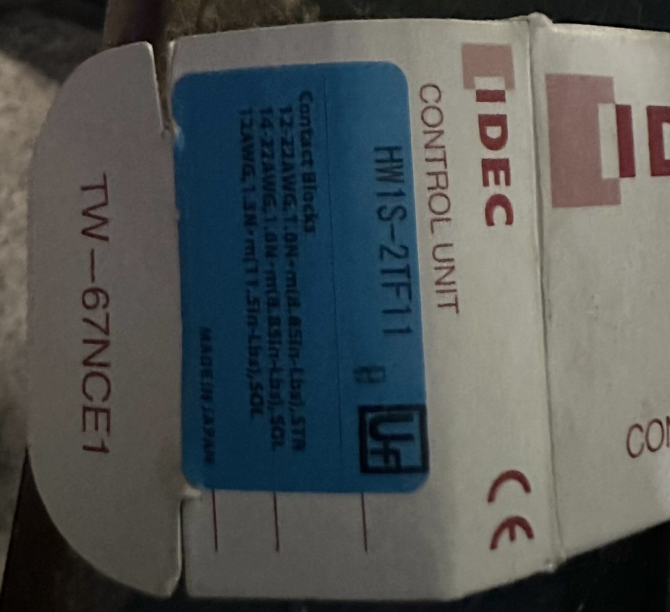 IDEC Control Unit HW1S-2TF11 Switch | eBay