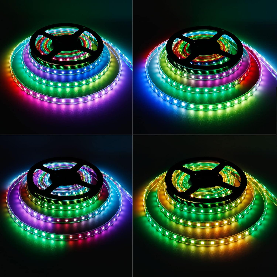 Yunbo Ws2812b Dc 5v Individually Addressable Rgb Led Strip Light 16.4ft ...