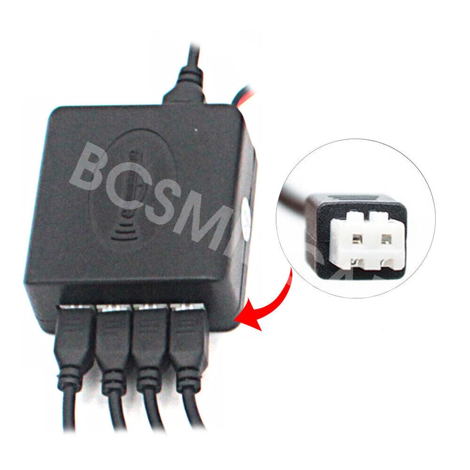 Car Reverse Rear Radar Sound Buzzer Alarm System Kit W/4 White Parking ...