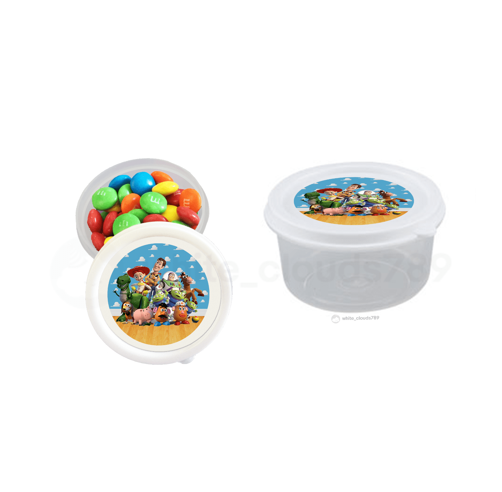 10 Toy Story Party Favor Small Candy Containers 2.3 oz Fillable Gift ...