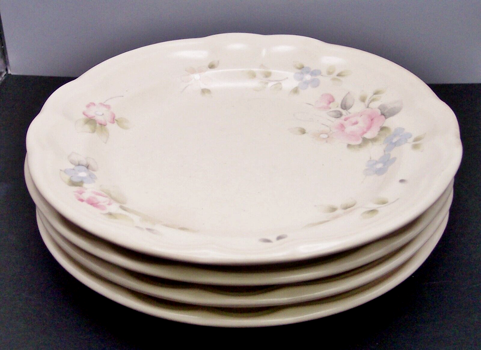 Vintage Pfaltzgraff Pink Tea Rose Salad Plates 7 1/4" set of 4 | eBay