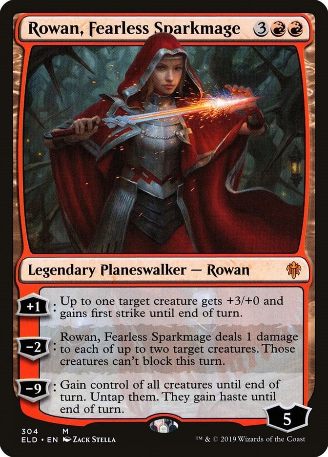 Rowan, Fearless Sparkmage Throne of Eldraine Regular for sale online | eBay