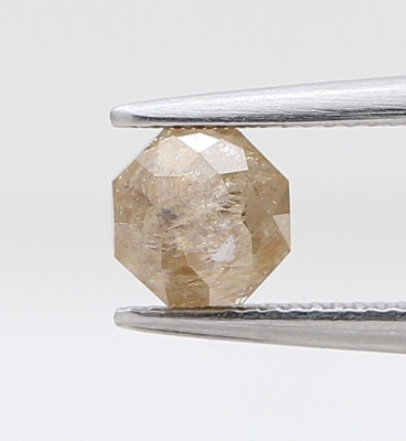 Diamond Octagon Shape 0.68tcw Grayish yellow Color Brilliantcut Natural ...