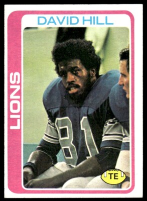 1978 TOPPS DAVID HILL K RC DETROIT LIONS #26 | eBay
