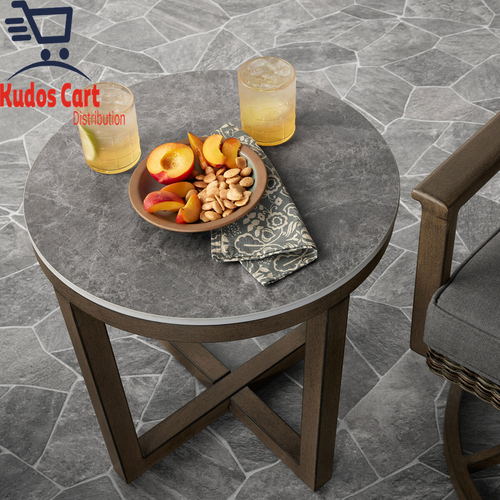 Agio Mckinnon 3 Piece Woven Bistro Set + Cover Chair Side Table Cushion ...