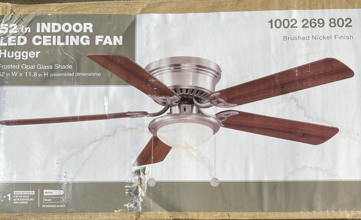 White Kitchen Hardware With Brushed Nickel Hugger Ceiling Fans