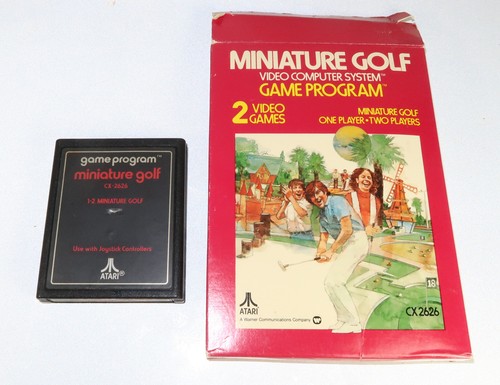 Atari 2600: MINIATURE GOLF Cartridge and original BOX - Tested & WORKS ...