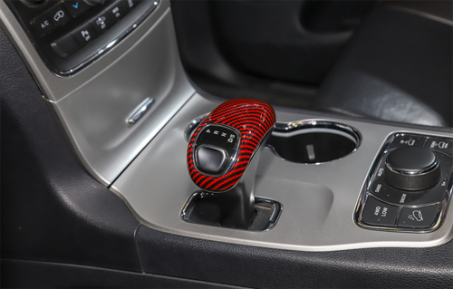 Red Carbon Fiber ABS Gear Shift Knob Trim Fit For Dodge Charger ...
