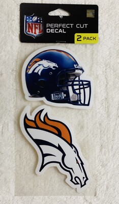 Denver Broncos Set of 2 Decal NFL Car Emblem Stickers | eBay