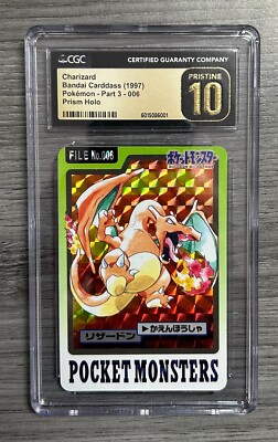 CGC Pristine 10 Charizard Bandai Carddass Prism Holo | eBay