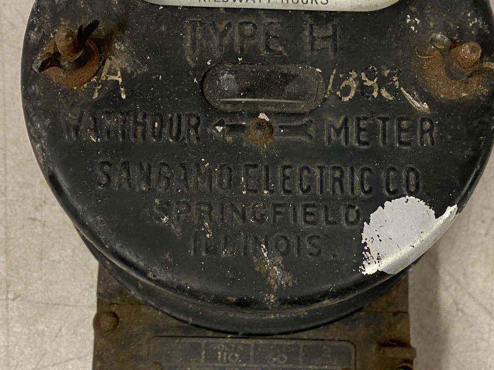 Antique Vintage Sangamo Electric Co. Hour Meter 1920s Steampunk Art | eBay