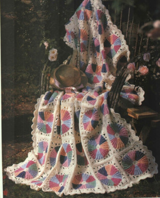 DRESDEN PLATE FAVORITE AFGHAN HOME DECOR CROCHET PATTERN INSTRUCTIONS ...