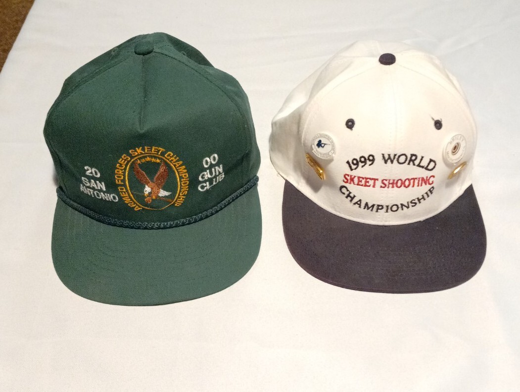 Lot of 2 VINTAGE 1999 2000 Skeet Shooting Championship Hat and Hat Pins ...