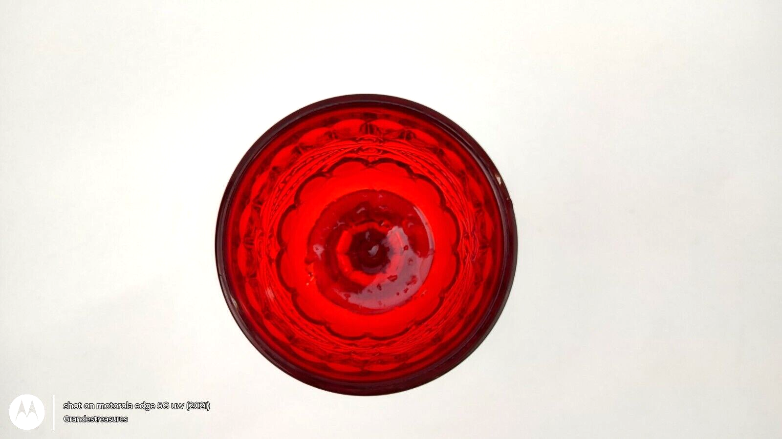 Vtg Mosser Glass Ruby Red Eye Winker 4.5 in. Cordial Glass L.G, Wright ...