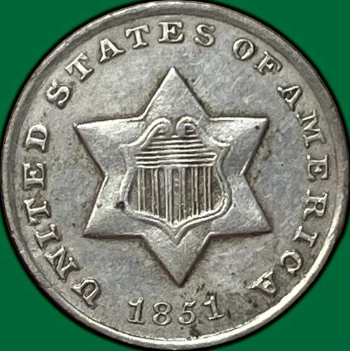 1851-O Three Cent Silver Trime Almost Uncirculated!! | eBay