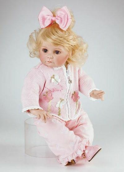 MARIE OSMOND 2007 “FLUTTERBY BABY" 11-INCH TODDLER PORCELAIN/CLOTH DOLL ...