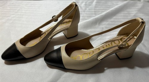 Sam Edelman Size 7.5 Tan Low Heels Dark Brown Tipped Toe | eBay