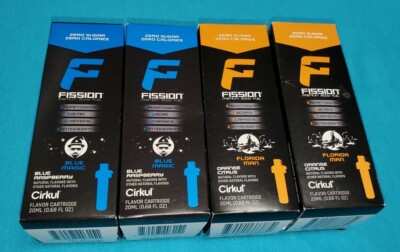 4 NEW CIRKUL Flavor Cartridges 2 Fission Orange & 2 Fission Blue *FREE ...