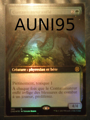Mtg Magic bloated contaminator FOIL EXTENDED FRENCH vf fr contaminateur ...