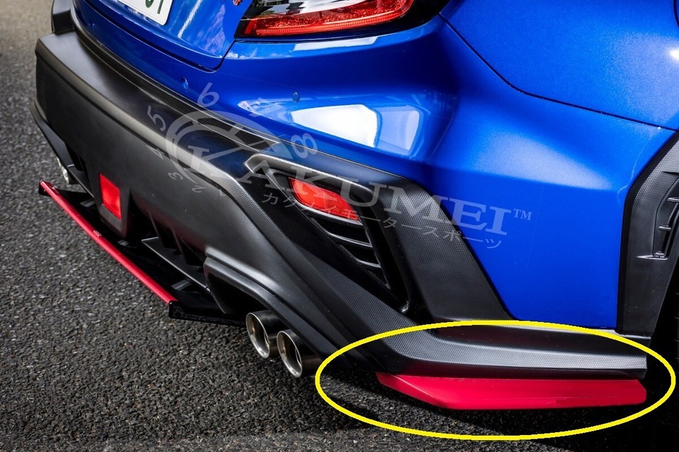 Kakumei STI Type Rear Side Spoiler Splitter Cherry Red for 2022 22 ...