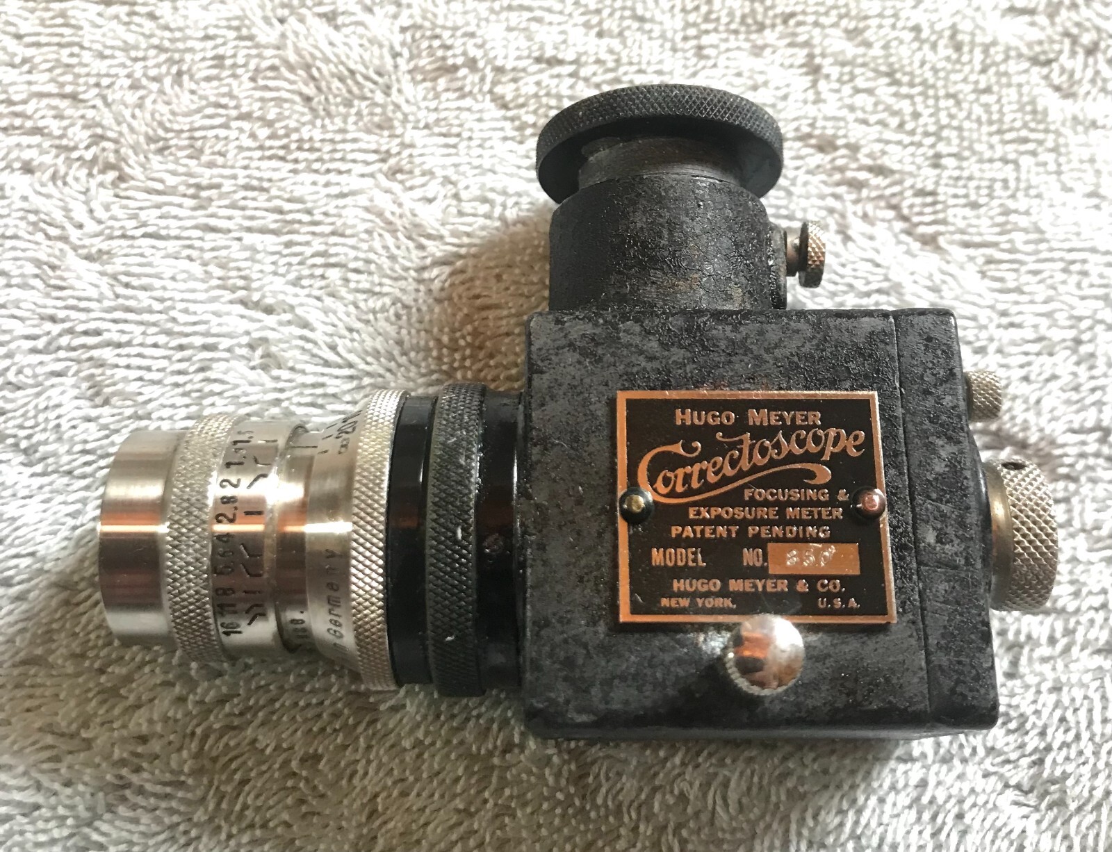 HUGO MEYER Correctoscope - Focusing & Exposure Meter, Model No. 850 ...
