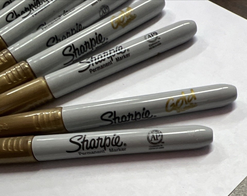 12x- sharpie Gold METALIC markers 12 count autograph permanent marker ...
