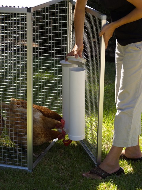 Metal Aluminium Chicken Coop Backyard Poultry House Hen Chook Tractor ...