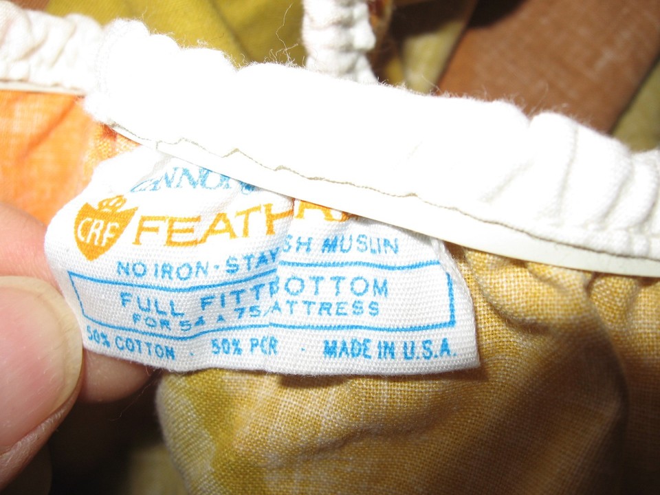 Vtg Cannon Royal Family Featherlite full Sheets towels washcloth mcm 7 ...