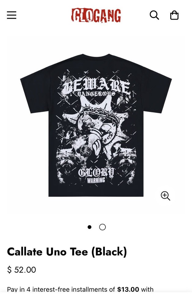 Glo Gang Callate Uno Tee (Black) | eBay