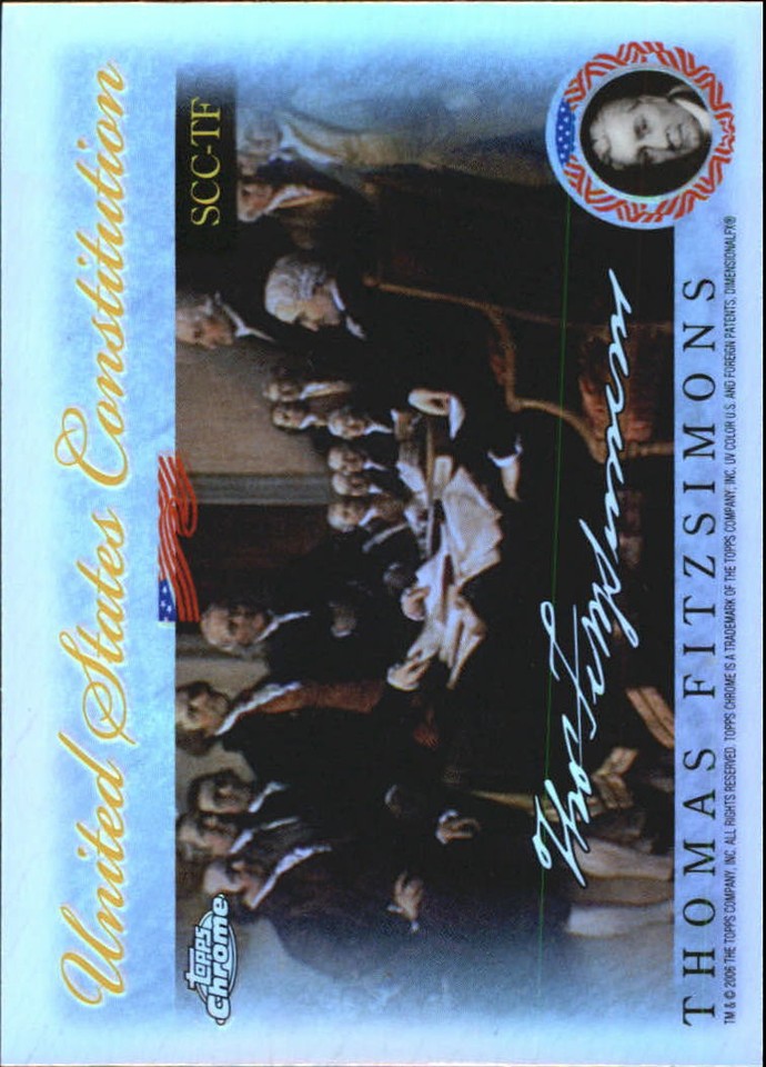 2006 Topps Chrome United States Constitution Refractors #TF Thomas ...