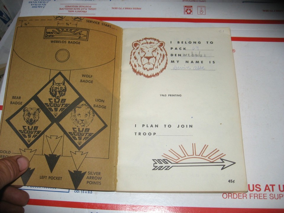 BOY SCOUT HANDBOOK, LION, WEBELOS CUB SCOUT HANDBOOK 1963 | eBay