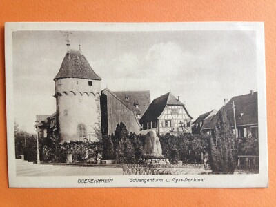 cpa ALSACE 67 - OBENHEIM SCHLANGENTURM Tour de Serpent u. GYSS-DENKMAL ...