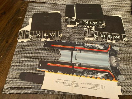 Norfolk & Western Railroad Paper Punch-Out Loco J 600, Tender 114371 ...