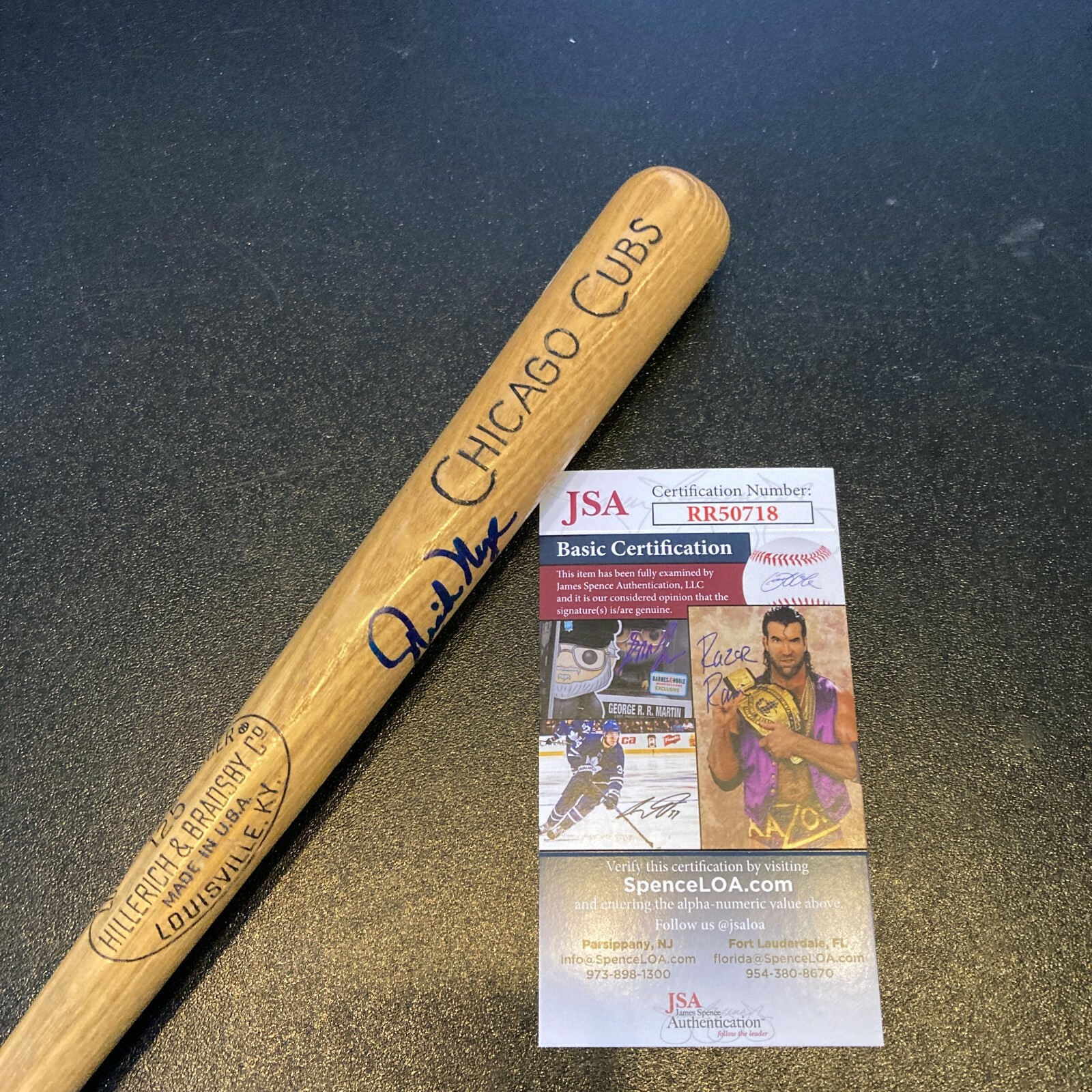 Rich Nye Signed Louisville Slugger Mini Baseball Bat Chicago Cubs JSA ...
