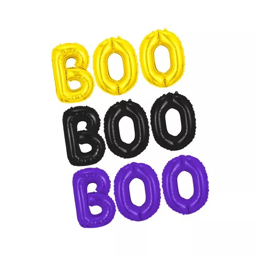 Halloween BOO Foil Balloons Balloon Pumpkin Garland Trick Treat Party ...