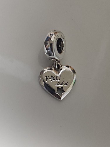 Authentic PANDORA #799323c01 Congratulations Heart & Stars Dangle Charm ...