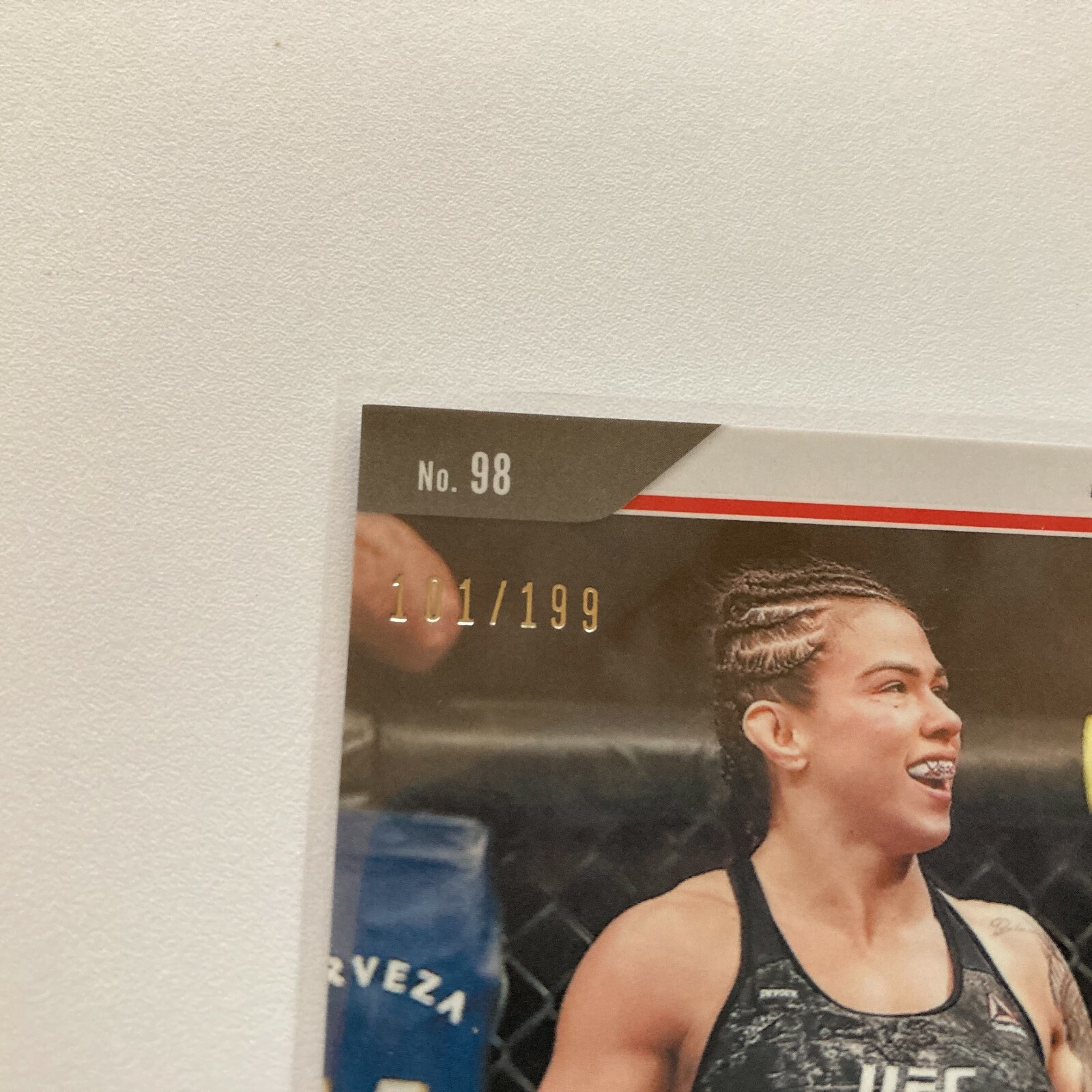 Claudia Gadelha 2021 Panini Prizm UFC Blue Refractor Card 101/199 #98 ...